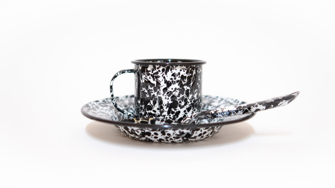 SOLD OUT！ヴィンテージ マーブル ホーロー食器セット / vintage enamel kitchen wear splatter ...